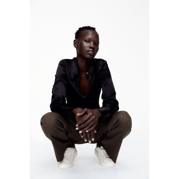 Zara | Pants & Jumpsuits | Zara Cropped Dad Pants | Poshmark